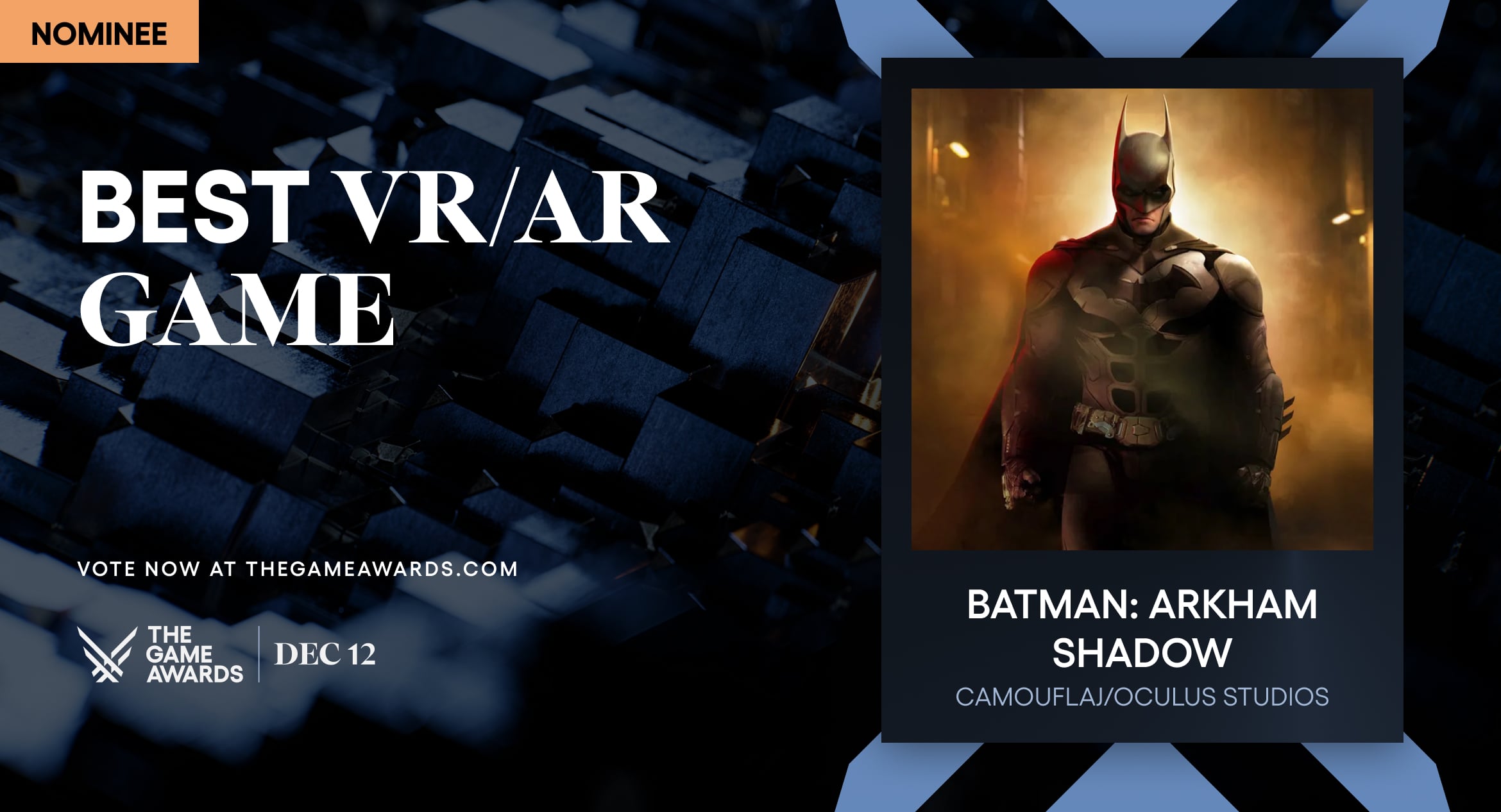 I just cast my VOTE for BATMAN: ARKHAM SHADOW!